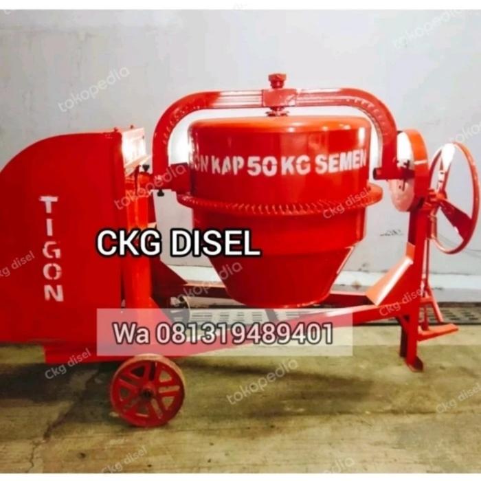 Jual MESIN MOLEN CONCRETE SEMEN TIGON 500 LITER + ENGINE ELEKTRIK STATER - Kab. Tangerang - Ckg ...