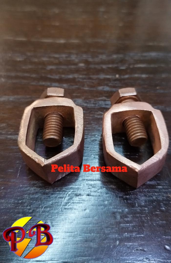 Jual Klem Cincin 5/8 Inch Full Tembaga / Ground Rod Grounding Clamp 5/8 ...