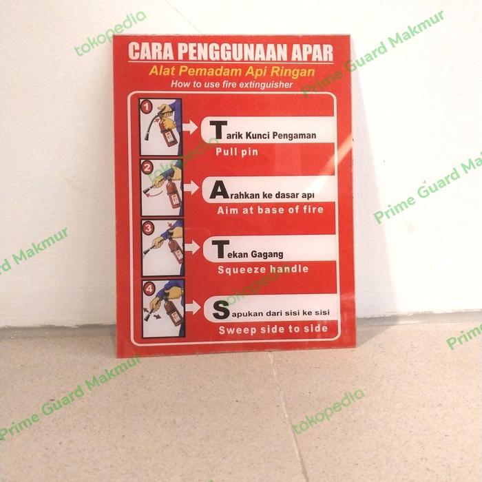 Jual SIGN TANDA PETUNJUK PENGGUNAAN APAR BAHAN AKRILIK 15X20CM ,BAGUSSS ...