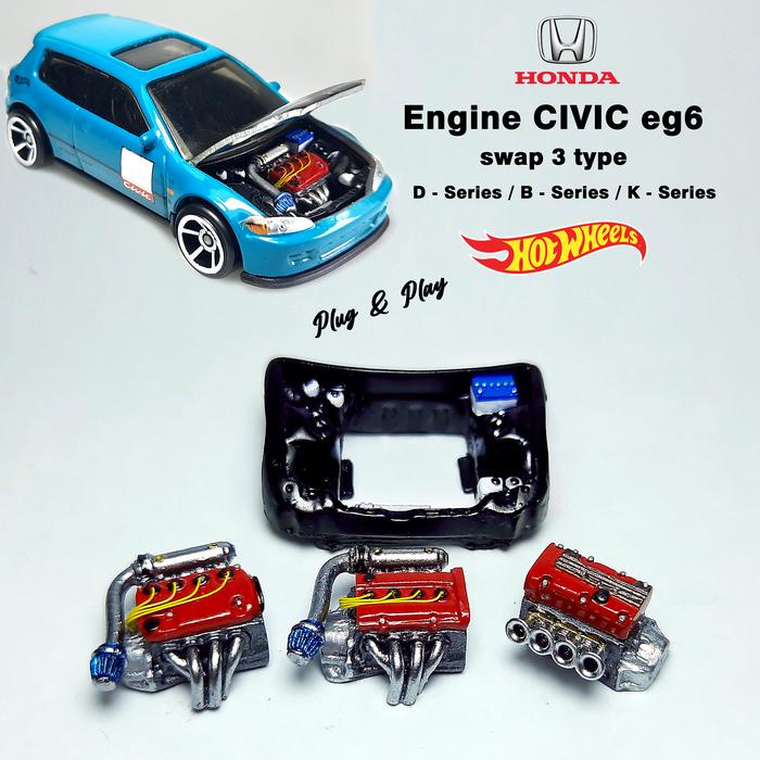 Jual engine hotwheels civic eg6 estilo swap 3 type - engine bay - Kota ...