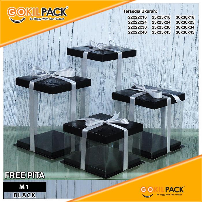 Jual Cake Box Kotak Kue Mika Transparan Dus Hadiah - Tutup Hologram ...