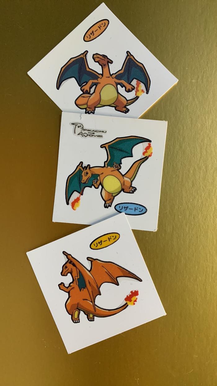 Jual 3 Charizard sticker nintendo original product pokemon tcg card ...