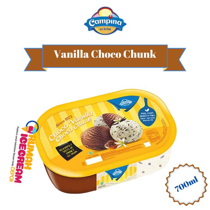 Promo Eskrim Vanilla Chunk/Campina Vanila Choco Chunk 700ml - Kota ...