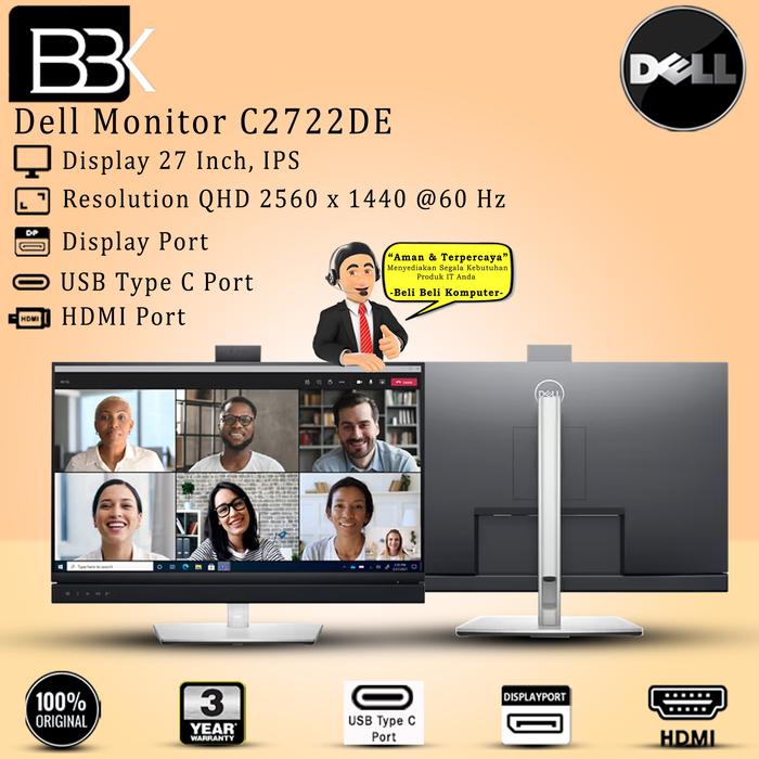 Jual Monitor Dell 27" inch Monitor C2722DE 3 Year - Jakarta Pusat ...