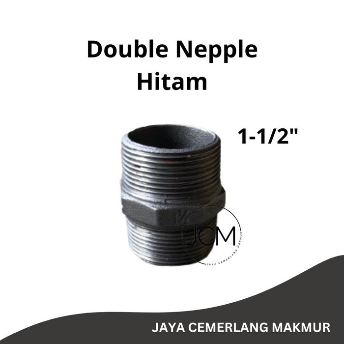 Jual Double Nepple Drat Hitam Besi 1-1/2" Inch / Dobel Nepel Drat Hitam - Jakarta Pusat - Jaya ...