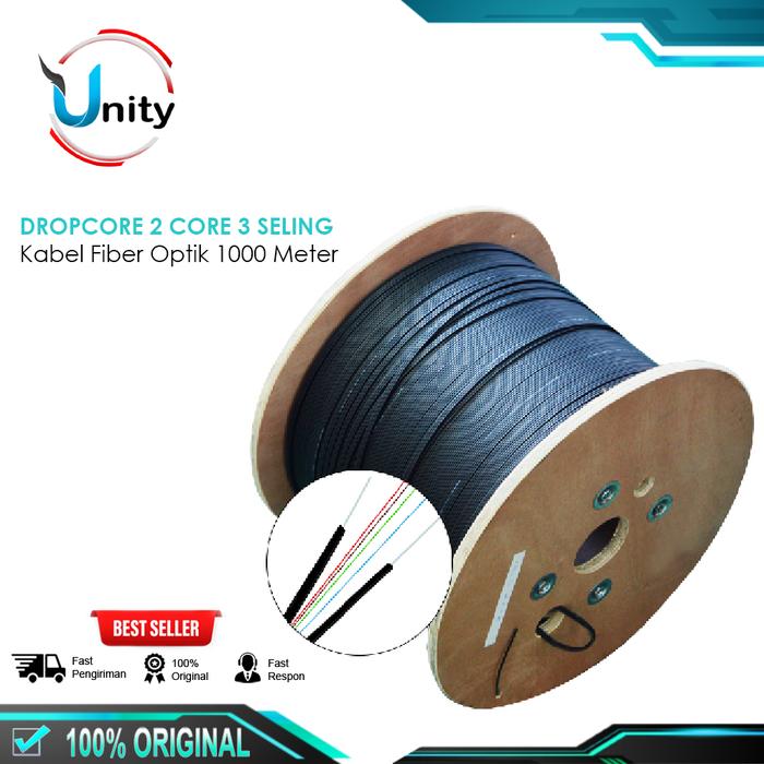 Jual Kabel Dropcore 2 Core 3 Seling 1000 Meter/ Kabel Fiber Optik ...