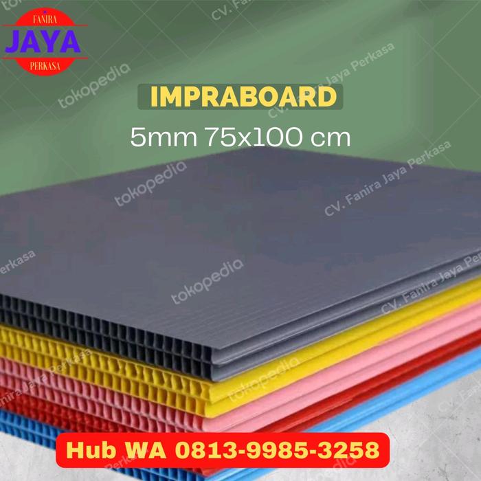 Jual Impra Board infraboard Corrugated Board TEBAL 5mm 75 x 100 cm ...