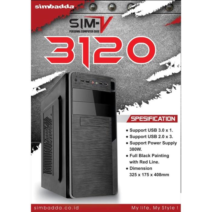 Jual CASING SIMBADDA SIM V 3120 USB 3.0 INCLUDE PSU 380W SIMBADDA ...