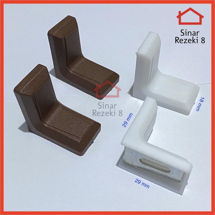 Jual Siku Ambalan Siku PUTIH Penyangga Besi Plastik Trapes Trafex ...