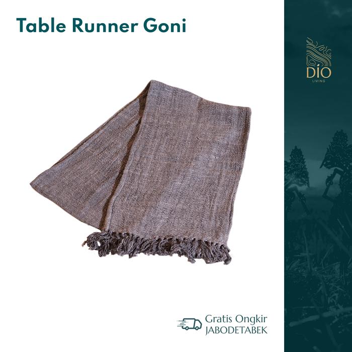 Jual Dio Living - Goni Table Runner Kain Meja Modern Minimalis - Abu ...
