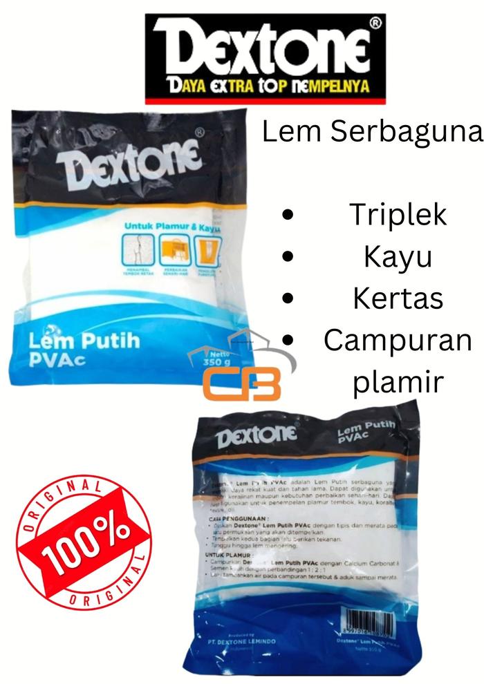 Jual LEM PUTIH PVac DEXTONE 350 GRAM / LEM KAYU / LEM KERTAS - Jakarta ...