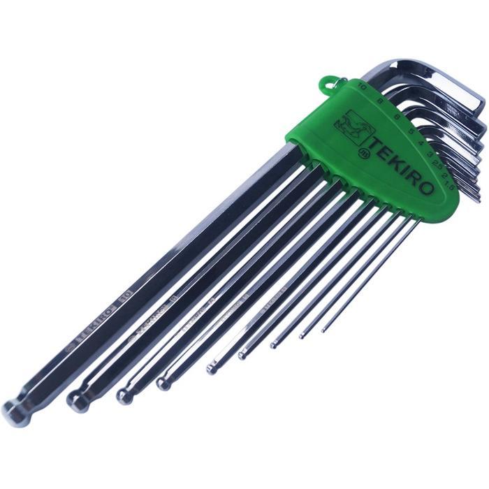 Jual TEKIRO KUNCI L PANJANG BULAT SET 9 PCS Tekiro BALL POINT HEX KEY ...