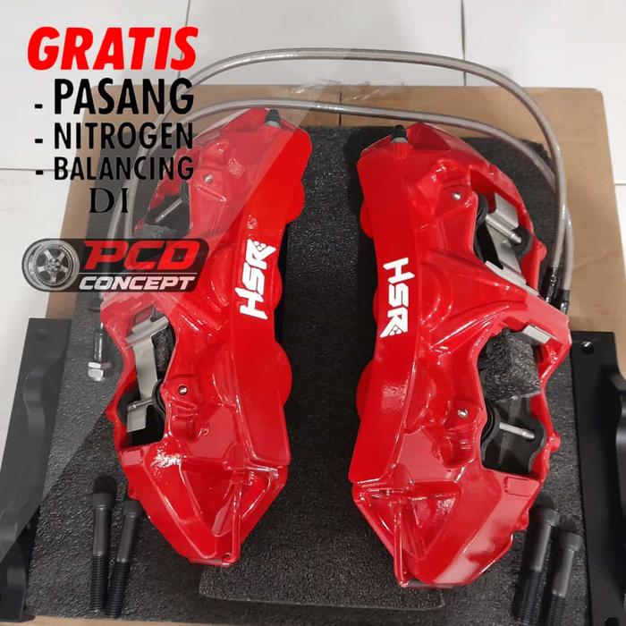 Jual DISK BREAK 6 POT INNOVA RED HSR WHEEL 6 PISTON REM INNOVA CAMRY ...