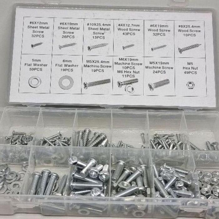 Jual Campuran Mur Baut Sekrup Kayu Ring Plat 347 Pcs - Jakarta Selatan ...