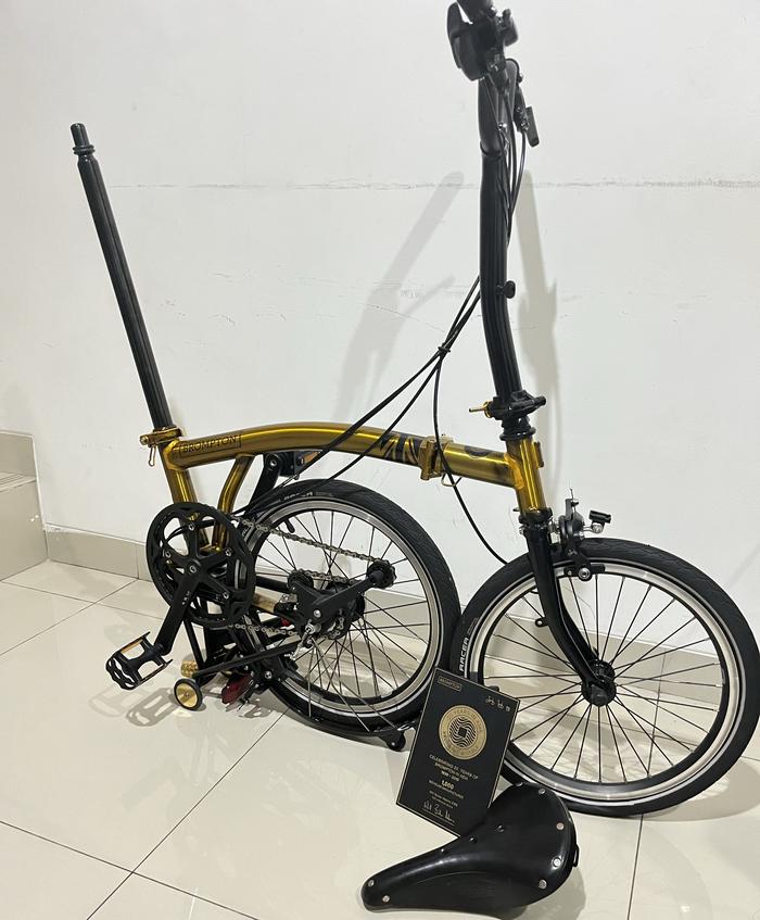 Jual [SOLD]Brompton Gold Asia Edition M6L 2nd Like New - Kab. Tangerang ...