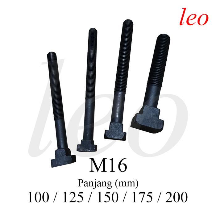 Jual Baut T-Slot Undak M16 Panjang 100/125/150/175/200 Clamp Injection ...