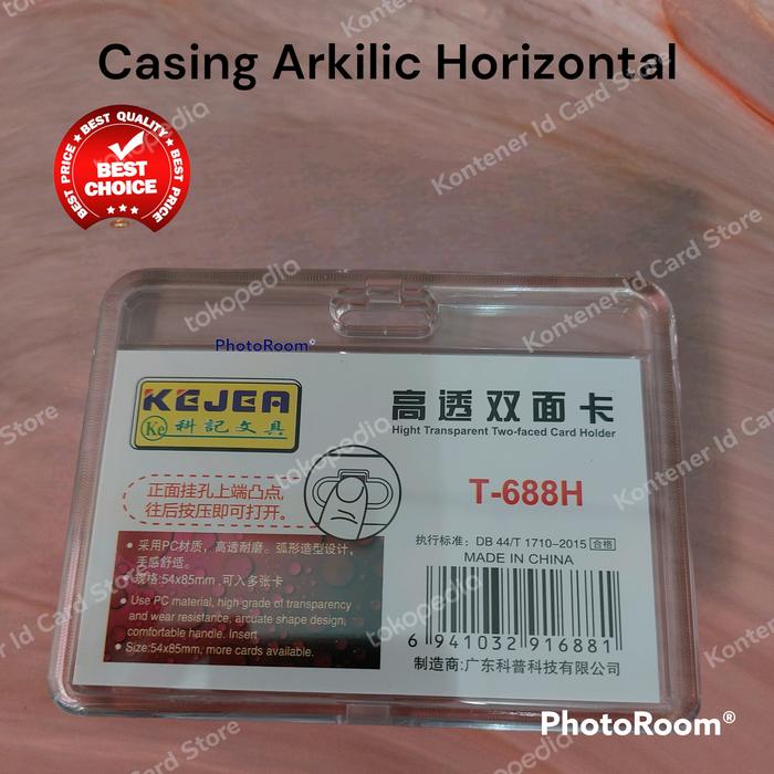 Jual Id Card Holder Acrylic Transparant Kejea Horizontal Casing Horizontal - Jakarta Barat ...