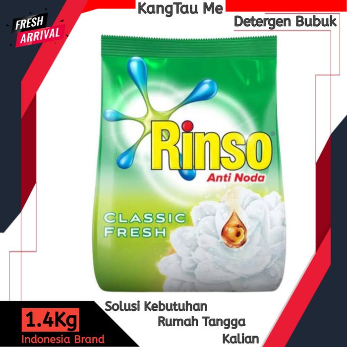 Harga Rinso Anti Noda Deterjen Bubuk Classic Fresh 1400 gr hari ini ...