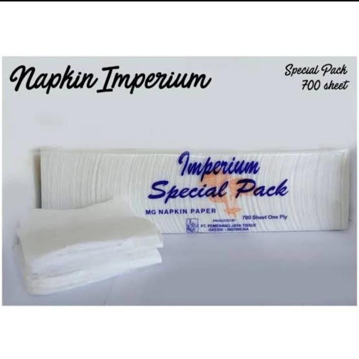 Jual tisu napkin imperium tissue makan potong/ lembaran - potong 1/2 ...