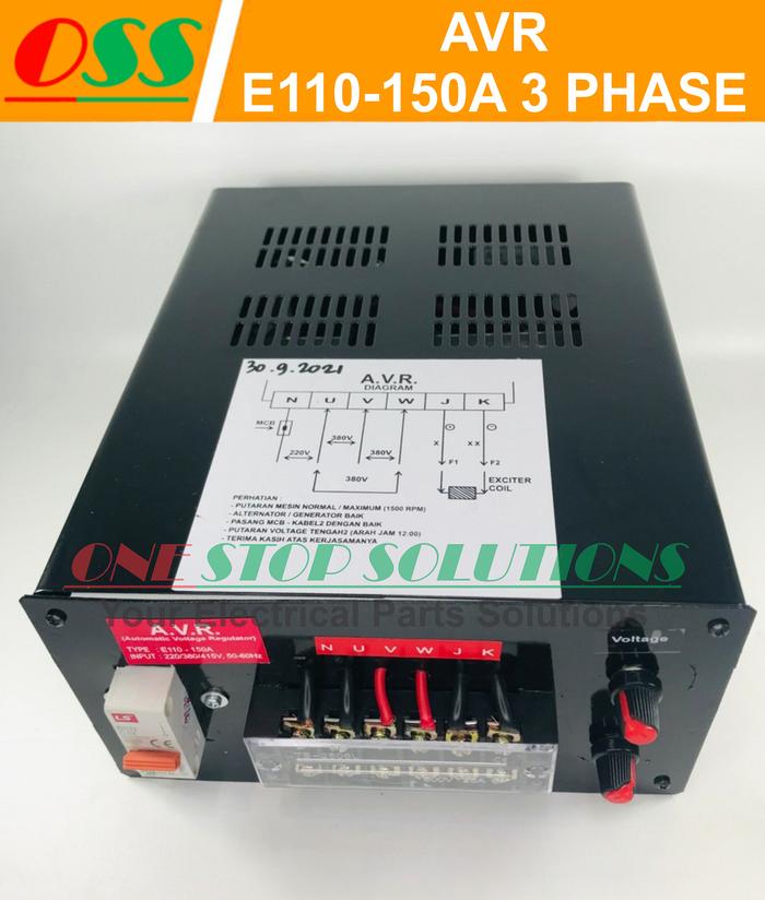 Jual AVR GENSET / GENERATOR KARBON BRUSHED E110-150A 3 PHASE COOL ...