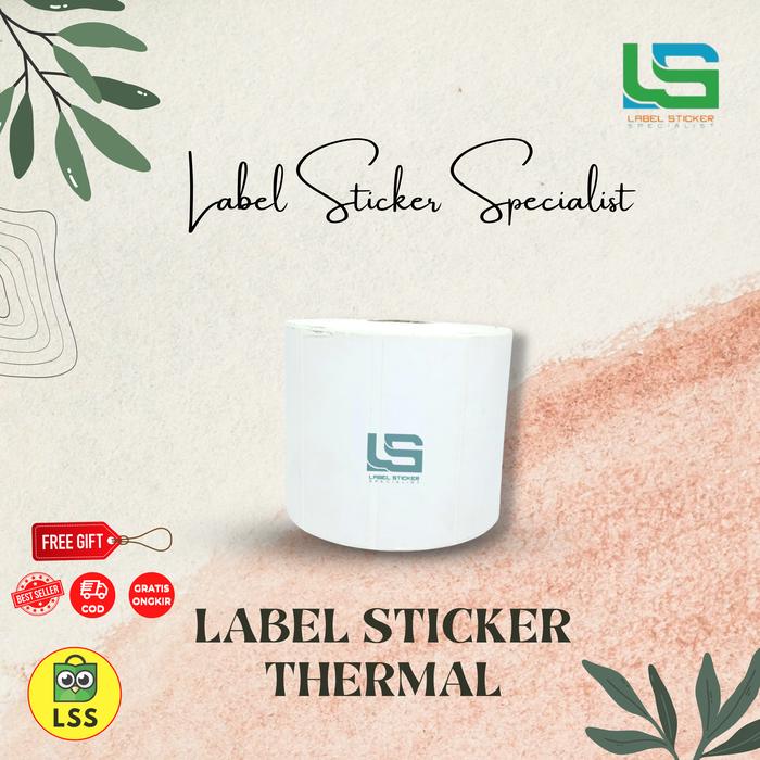 Jual LABEL STIKER BARCODE THERMAL 80X30 MM LABEL Thermal 8X3 CM ...