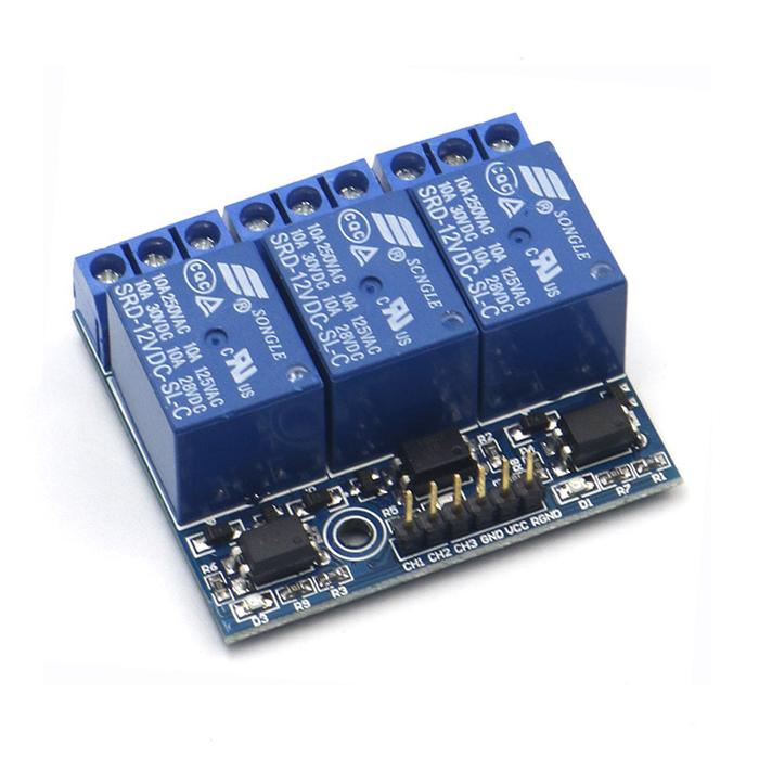 Jual Relay 5V 3 Channel Output 250VAC 30VDC 10A With Optocoupler Module ...