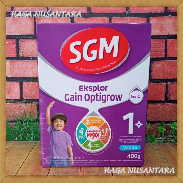 Jual SGM Eksplor Gain Optigrow 1 Plus 1+ Vanila 400g - Usia Di Atas 1 ...