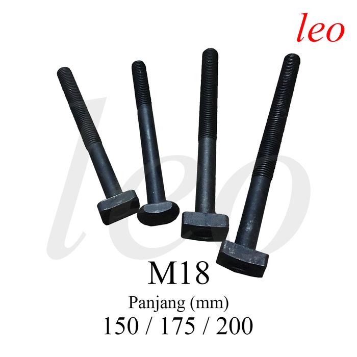 Jual Baut T-Slot M18x150 M18x175 M18x200 Clamp Injection Clamping 18mm ...