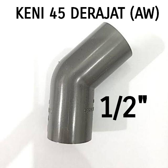 Jual Keni 45 derajat 1/2 inch AW Elbow Knee Kenie L Knie 45 x 1/2" inch - Kota Surabaya - NS ...