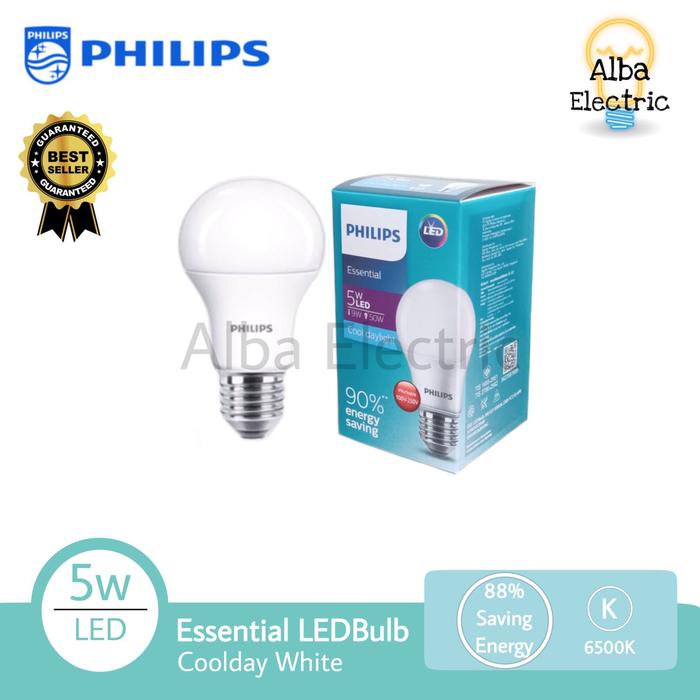 Jual PHILIPS Lampu LED Essential 3W 5W 7W 9W Bulat Bohlam LED BULB ORI ...
