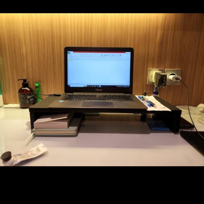 Jual dudukan monitor alas monitor meja monitor lcd led tebel kayu 2cm ...