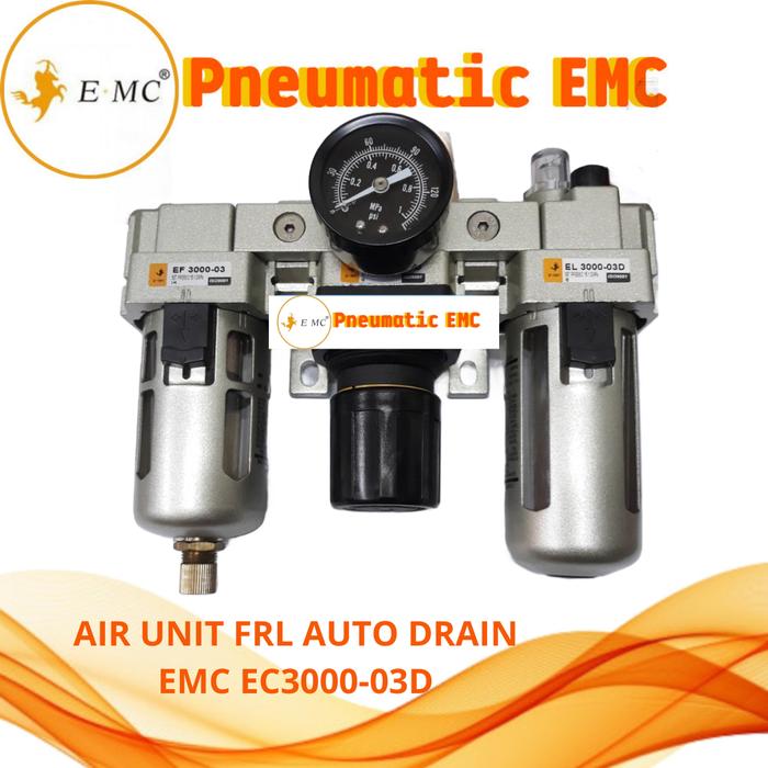 Jual Air Unit Pneumatic FRL EMC EC3000-03 D ( Auto Drain ) - Jakarta ...