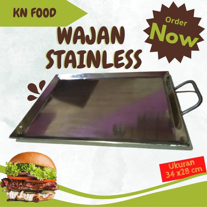 Jual Wajan burger Stainless/Wajan kebab / persegi panjang / stainless ...