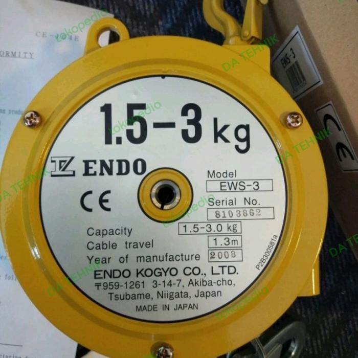 Jual SPRING BALANCER ENDO KOGYO 1.5-3kg EWS-3 stroke1.3m - Jakarta ...