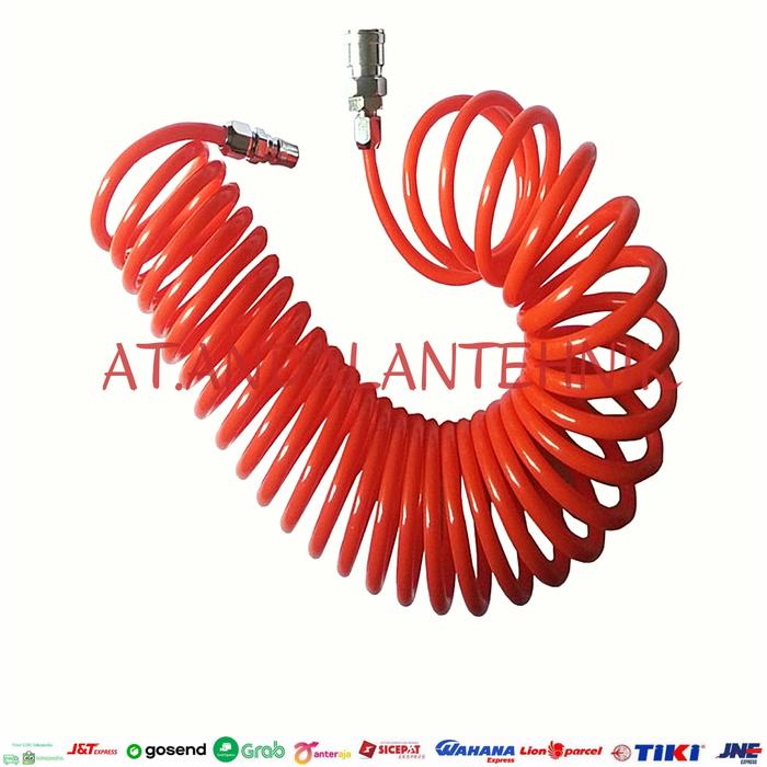 Jual Selang Angin Compresor Spiral 5 x 8mm Panjang 6 Meter Hose Recoil ...
