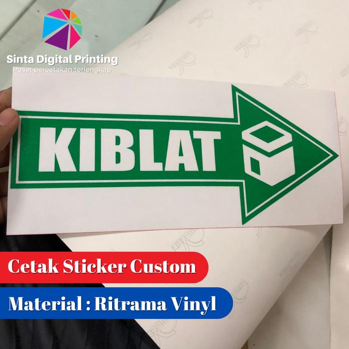 Jual Cetak Sticker Petunjuk Arah Kiblat / Stiker Vinyl Custom - Kab ...