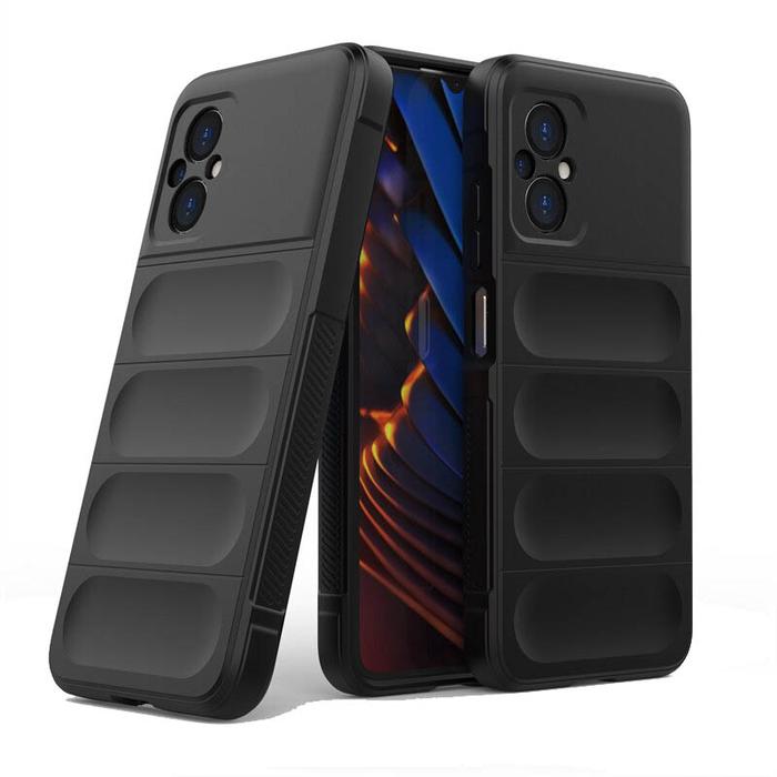 Promo Armor Bump TPU Case Xiaomi Poco M5 - Casing Black Soft Cover ...