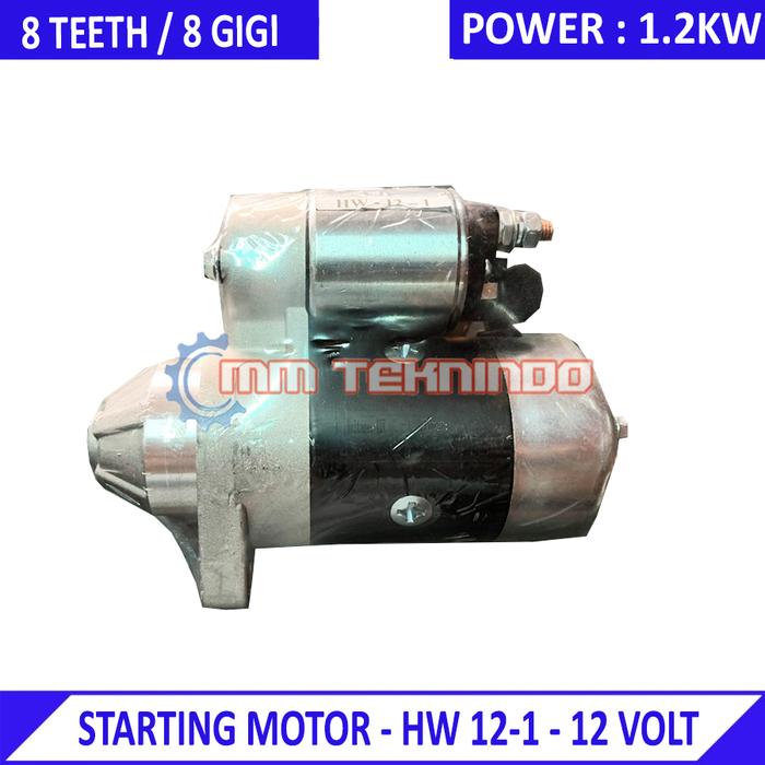 Jual STARTING MOTOR - HW12-1 - 8 GIGI - 1.2KW - 12 VOLT - MOTOR STATER ...