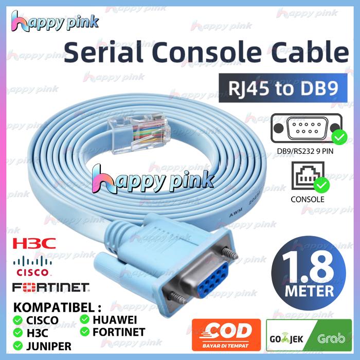 Jual Kabel Serial Console DB9 female - RJ45 / Cisco Cable RS232 - LAN ...