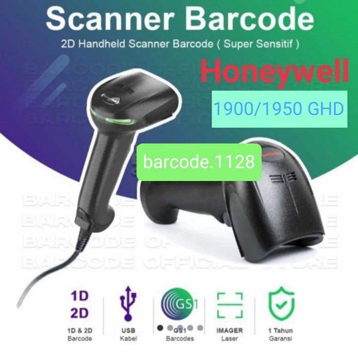 Jual Scanner Barcode Honeywell 1900/1950 GHD, seri baru, High Density ...