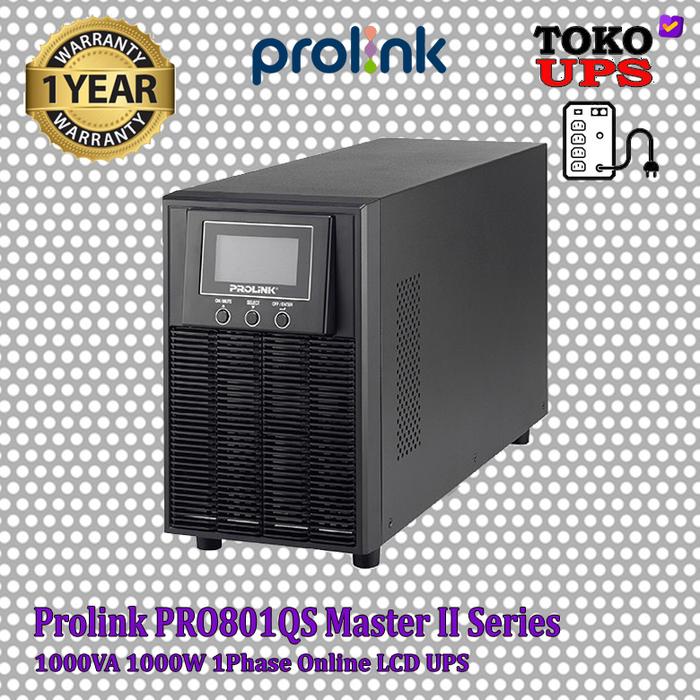 Promo UPS PROLINK PRO801QS 1000VA 1000W UPS Online Master II Series ...