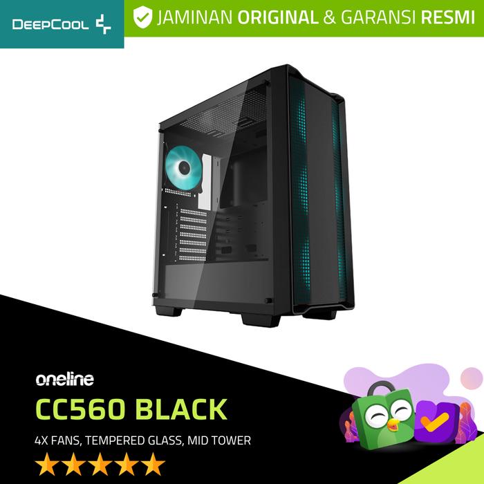 Promo CASING PC GAMING DEEPCOOL CC560 BLACK HITAM MID TOWER Cicil 0% 3x ...