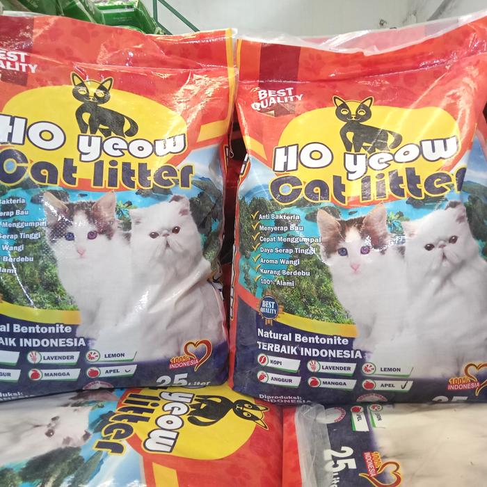 Jual Pasir kucing Ho Yeow 25liter pasir kucing wangi gumpal Grab Gojek ...