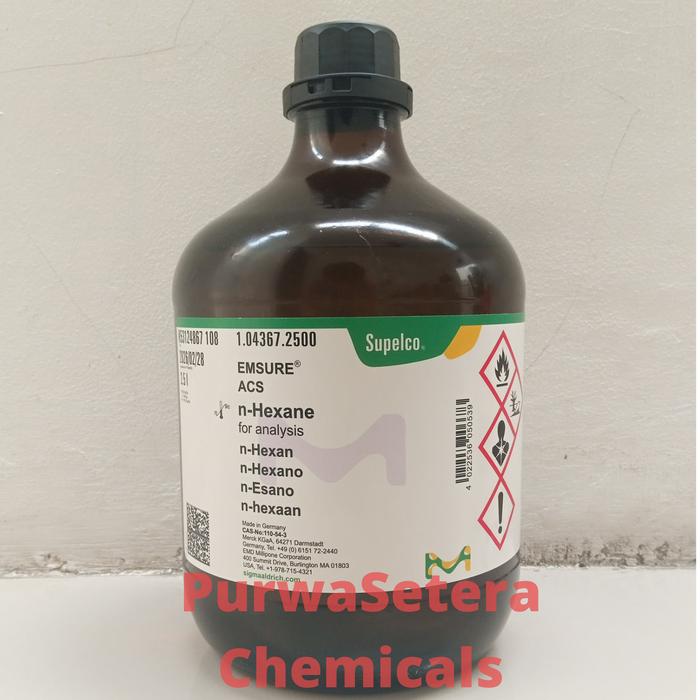 Promo N-HEXANE 2.5L Pro Analysis | HEXANE | Heksana Merck 1.04367. 2500 ...