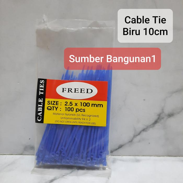 Jual Cable Tie 10cm biru kabel tis tali robot 10 cm warna ties segel ...