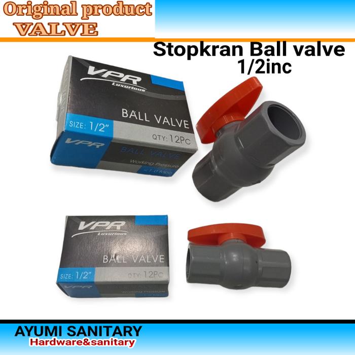 Jual STOP KRAN BALL VALVE PVC UK 1/2" /keran ball Valve - Kab ...