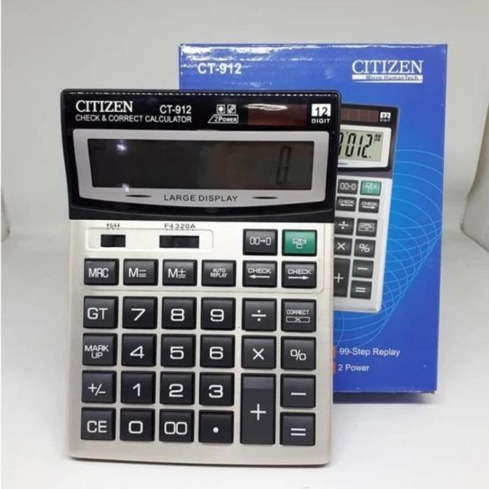 Jual Kalkulator CITIZEN CT-912 Calculator Check Correct Cek Ulang CT912 - Jakarta Utara - Online ...