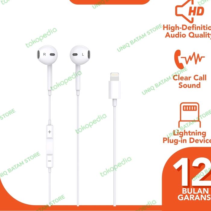 Jual O LIKE WIRED LIGHTNING EARPHONE HALF IN EAR HD AUDIO QUALITY E12 ...