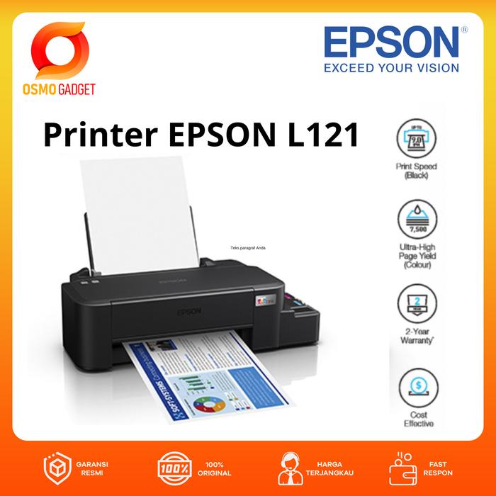 Jual Printer Epson L121 pengganti Epson L120 Original Garansi Resmi 2 Tahun - Jakarta Pusat ...