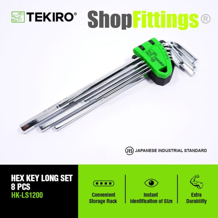 Jual TEKIRO Kunci L 2 -10 mm Set Panjang 8 pc Allen Hex Key Long HK LS ...